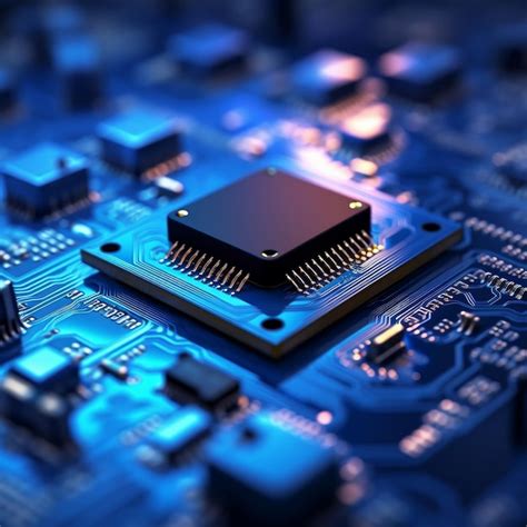 Premium Ai Image Closeup Of A Modern Computer Microchip Illuminated