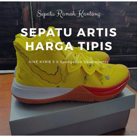 Jual Sepatu Nike Kyrie 5 Colab Spongebob Squarepants Basket Shopee