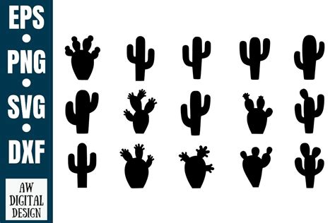 Cactus Silhouette Graphic By Aw Digital Design · Creative Fabrica