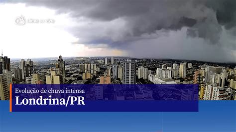 Evolução de chuva intensa em Londrina PR 09 05 23 Clima ao Vivo