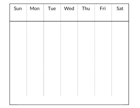 Week Calendar Printable