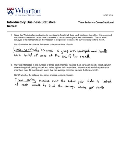 Ch 2 Time Series Vs Cross Sectional Pdf