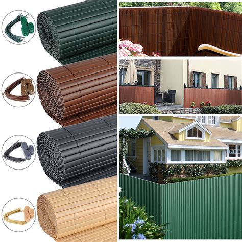 Pvc Garden Screening Roll Fence Privacy Border Panel Bamboo Effect