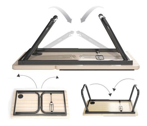 Mesa Base Notebook Inclinable Mdf Resistente Con Porta Vaso Deus Group