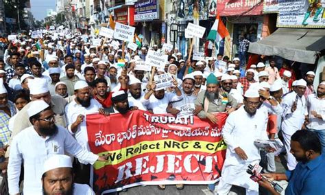 Tirupati Muslims Rally Against Caa Npr Nrc