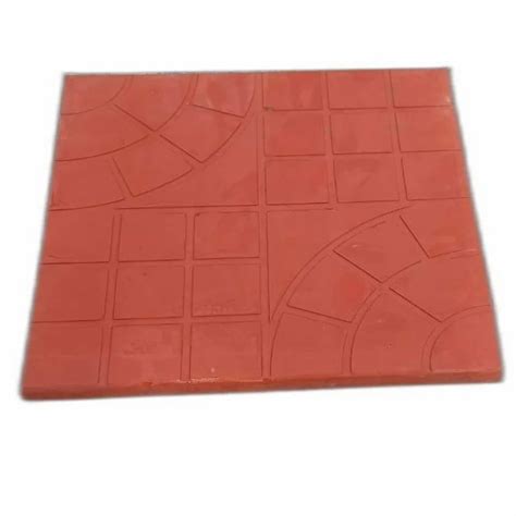 25mm Red Chequered Cement Tile Size 1x1 Feet 300x300 Mm At Rs 30 Sq