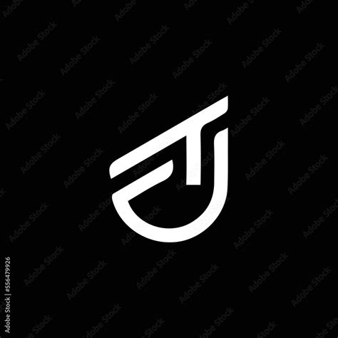 Tj Jt Logo Design Creative Minimal Letter Jt Tj Monogram Stock Vector