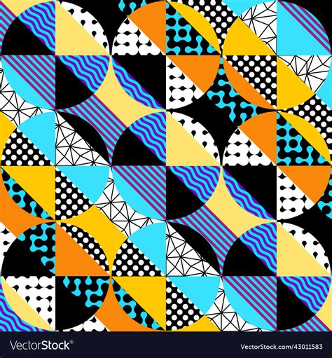 Geometric Abstract Pattern Intersection Style Vector Image