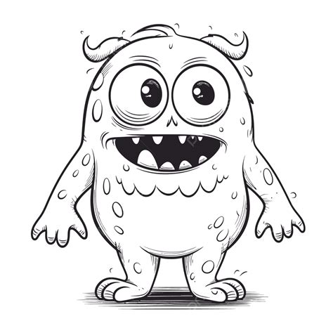 Simple Scary Monster Drawing