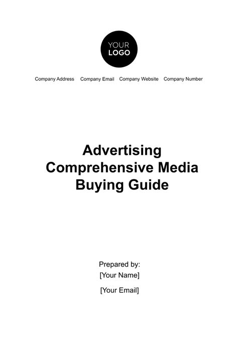 Free Advertising Comprehensive Media Buying Guide Template To Edit Online