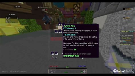 Crafting The Treecapitator In Hypixel Skyblock Minecraft Youtube