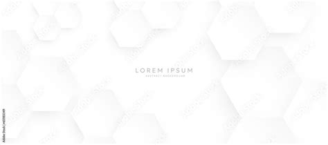 Hexagonal Abstract White Background Modern Minimalist Hexagonal Geometric Background Stock
