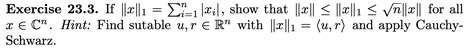 Solved Exercise Let A Be An Nxn Complex Matrix Whose Chegg
