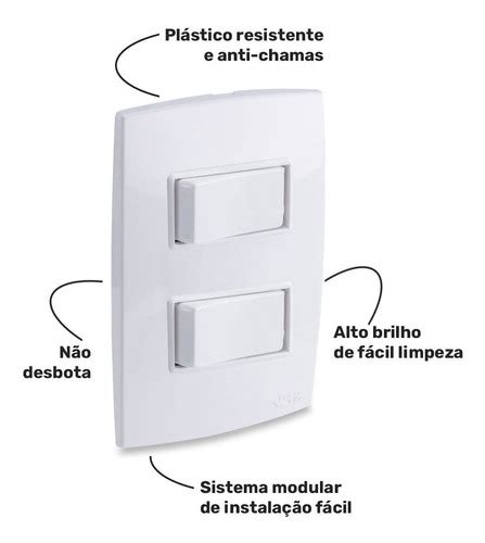 Kit Interruptor Duplo Paralelo Three Way Apagador Teclas Parcelamento Sem Juros