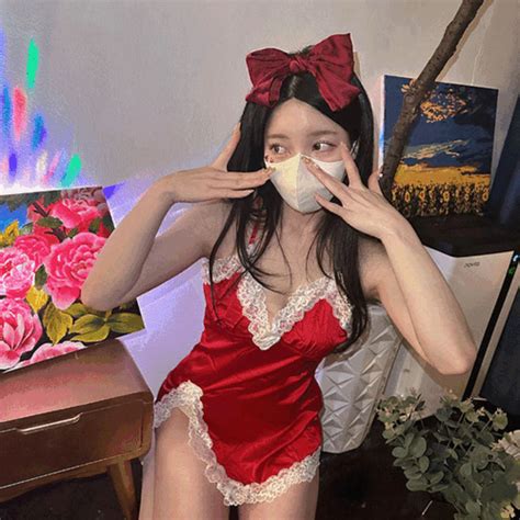 [🎀연말선물세트🎁] 원피스 파티룩 클럽룩 미니원피스 섹시 산타 크리스마스 연말룩 산타걸 슬립 실크 레이스원피스 슬립웨어