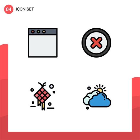 Universal Filledline Flat Colors Set For Web And Mobile Applications App Design Basic
