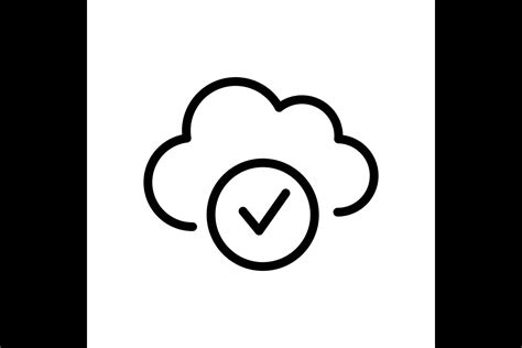 cloud check mark line icon vector illust graphic by wangsinawang