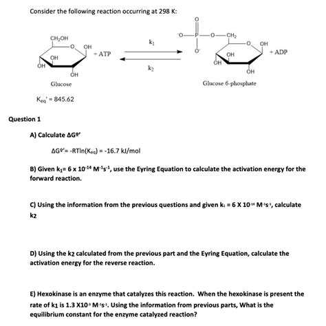 Solved Consider The Following Reaction Occurring At 298 K O