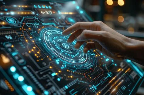 Futuristic Background Data Transfer Technology Cyberspace Background Premium Ai Generated Image