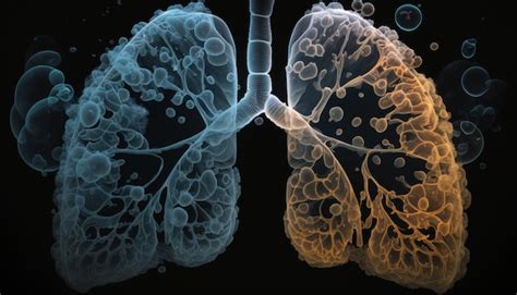 Premium Ai Image Human Lung Model With A Of Disease Generative Ai