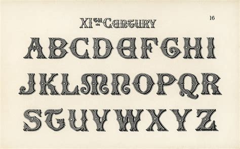 11th Century Calligraphy Fonts From Draughtsmans Alph… Flickr