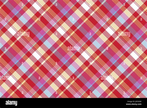 Red Pixel Plaid Seamless Fabric Texture Vector Illustration Stock