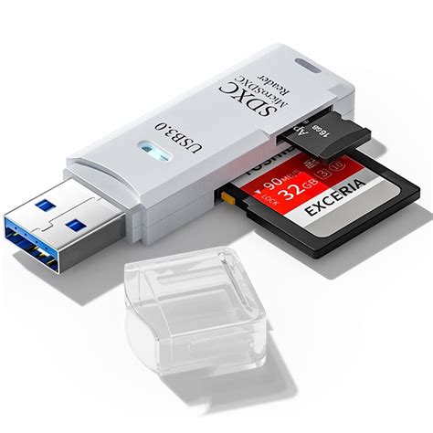 Четец на карти, microSD/SD слот, USB, 5 Gbps, Бял - eMAG.bg