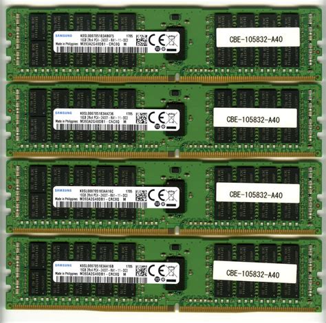 Yahoo オークション Samsung Ddr4 2400 Ecc Registered 16gb×4枚セ