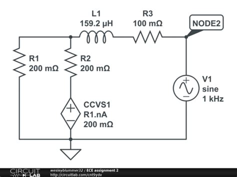 ece assignment 2 circuitlab