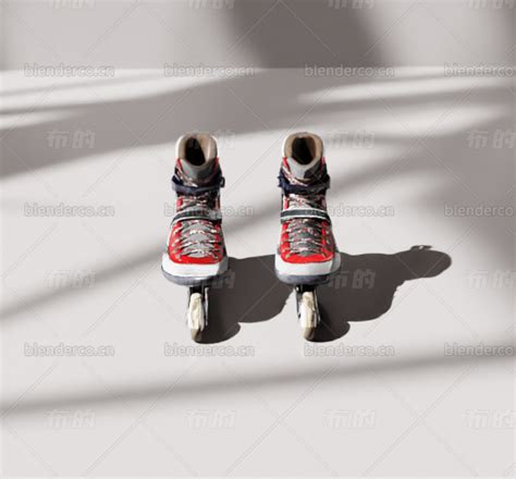 Blender滑冰鞋旱冰鞋运动blender布的模型43 Blender布的