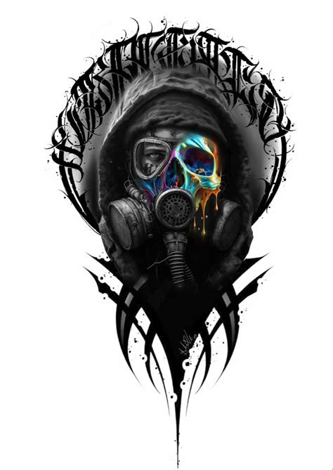 Gas Mask And Skull Tattoo Gas Mask Art Gas Mask Drawing Gas Mask Tattoo