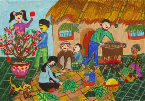 20 Cách Vẽ Tranh Ngày Tết Và Mùa Xuân đơn Giản Mà đẹp Sửa Chữa Tủ