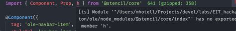 Unable To Import H Directly Issue 278 Ionic Team Stencil GitHub