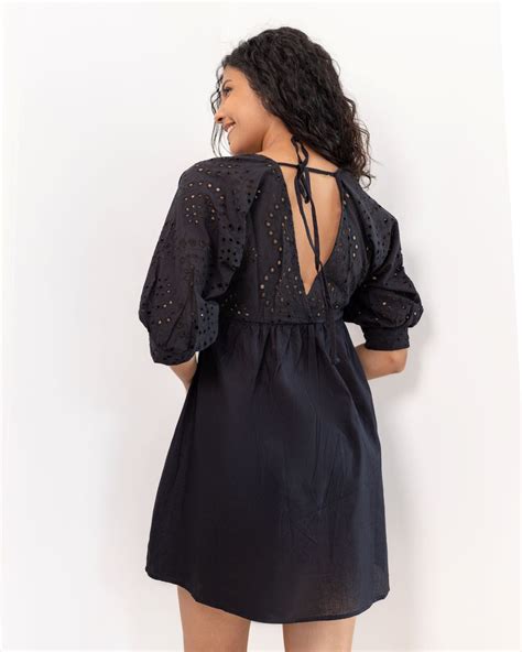 Wildflower Cutlon Mini Dress Black Joey Clothing