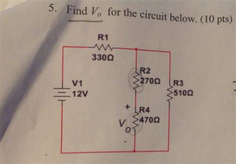 Solved 5 Find Vo For The Circuit Below