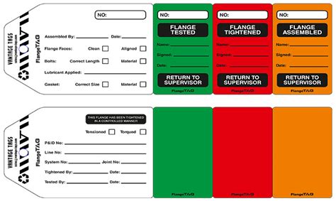 Flange Tags Vantage Tags