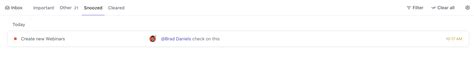 Snooze Inbox Notifications ClickUp Help