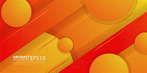 Abstract Orange Background With Simple Lines Circle Lorful