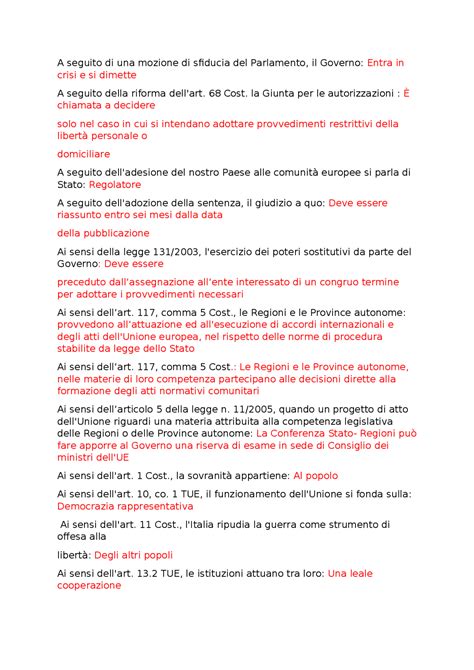 Domande Esame Istituzioni Di Diritto Pubblico Prove Desame Di