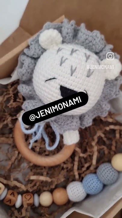 CROCHET LION RATTLE, Вязаные погремушки, погремушка грызунок лев ...