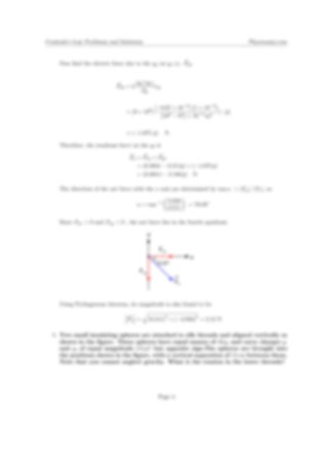 Solution Coulombs Law Problems And Solutions Studypool