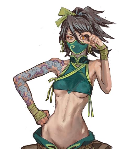Akali League Of Legends Drawn By Mossacannibalis Danbooru