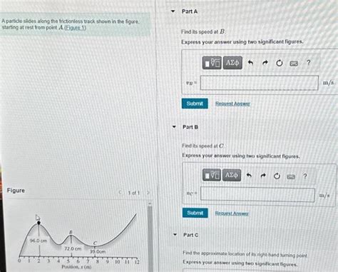 Solved A Particle Slides Along The Frictionless Track Shown Chegg