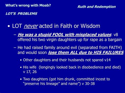 Dont Go Back To Moab Ruth And Redemption Ppt Download