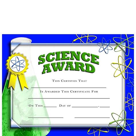 Science Award Certificate