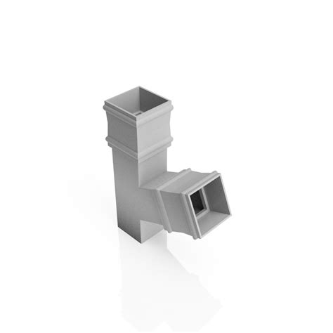 Traditional Square Aluminium Downpipe Branches 72x72mm