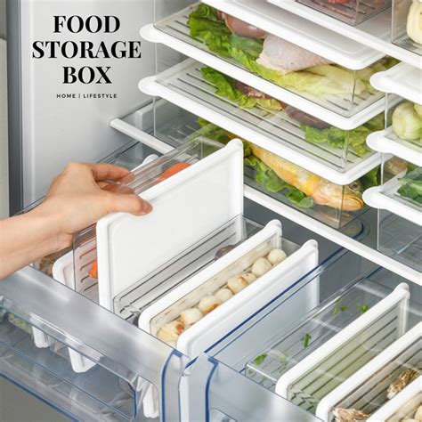 Stackable Food Storage Box With Lid Fridge Storage Box 450ml 650ml 1000ml Shopee Singapore