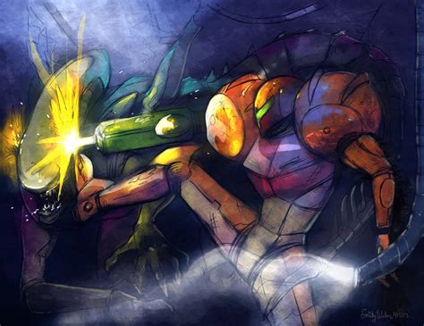 Samus Vs Alien By Drzime On Deviantart