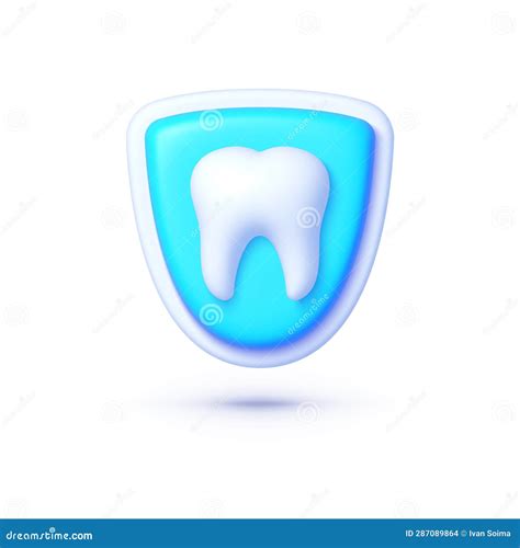 Tooth Shield 3d On White Background For Concept Design Realistic 3d