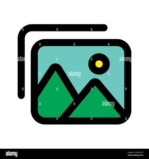 Images Icon Line Isolated On White Background Black Flat Thin Icon On Modern Outline Style